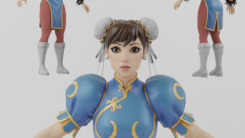 ArtStation - Chun Li Lowpoly Rigged | Resources