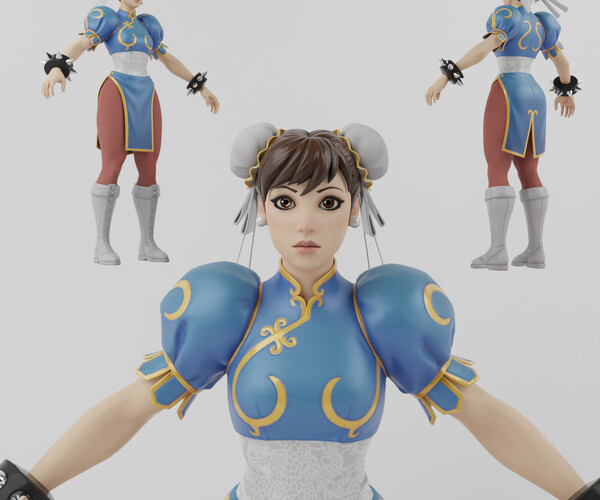 ArtStation - Chun Li Lowpoly Rigged | Resources