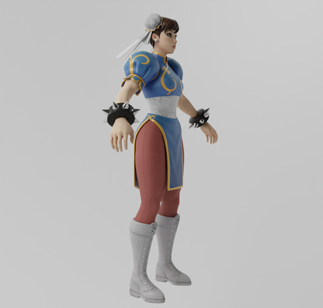 ArtStation - Chun Li Lowpoly Rigged | Resources