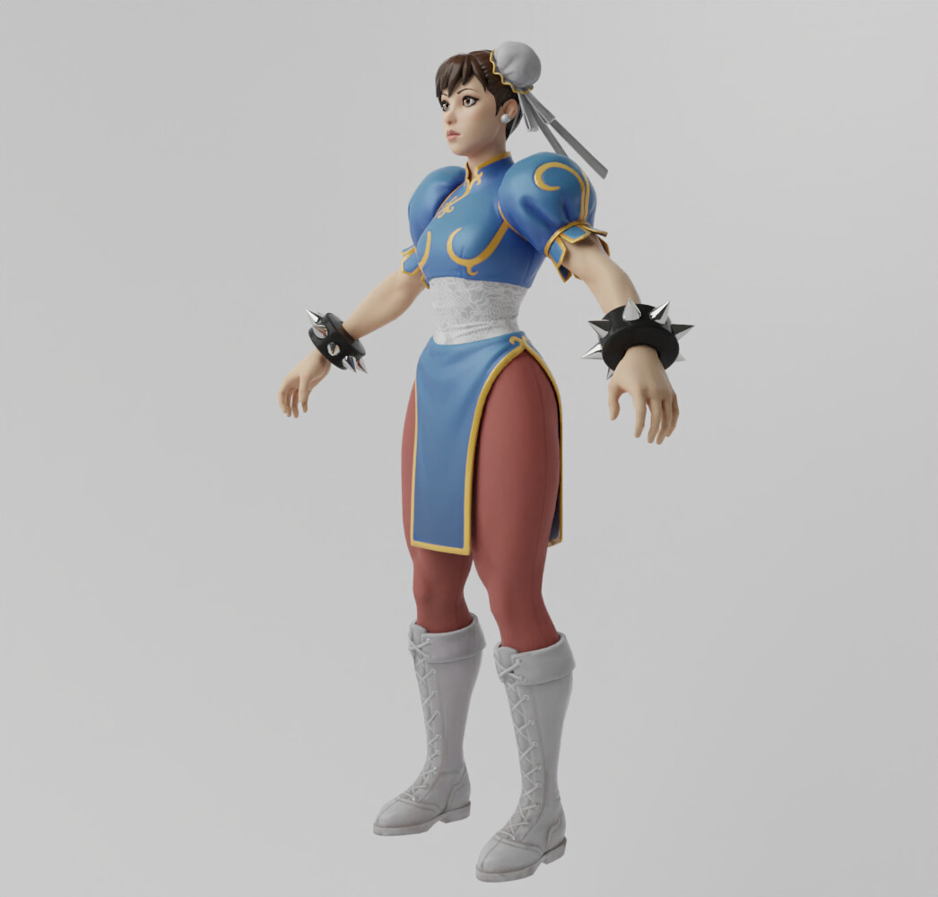 ArtStation - Chun Li Lowpoly Rigged | Resources