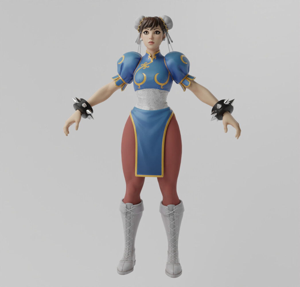ArtStation - Chun Li Lowpoly Rigged | Resources