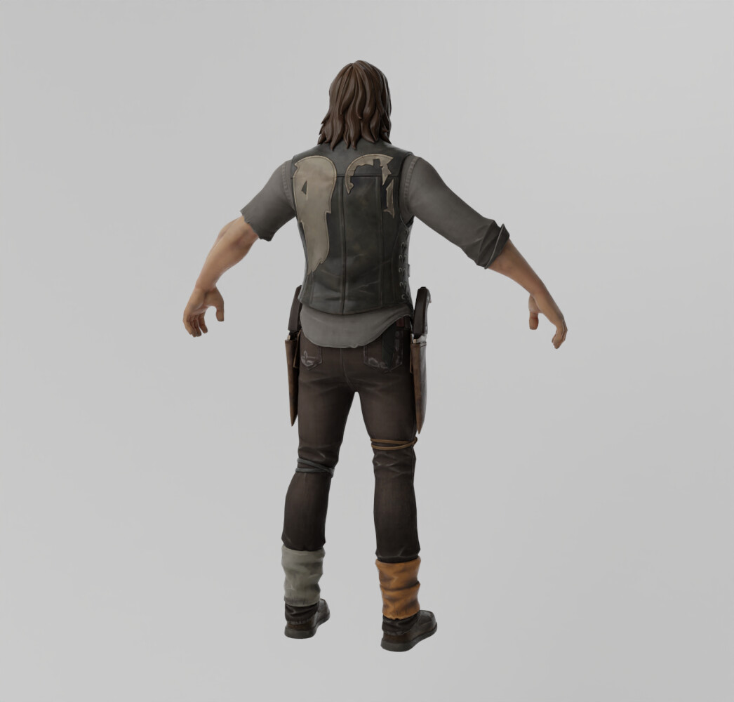 ArtStation - Daryl Dixon Lowpoly Rigged | Resources