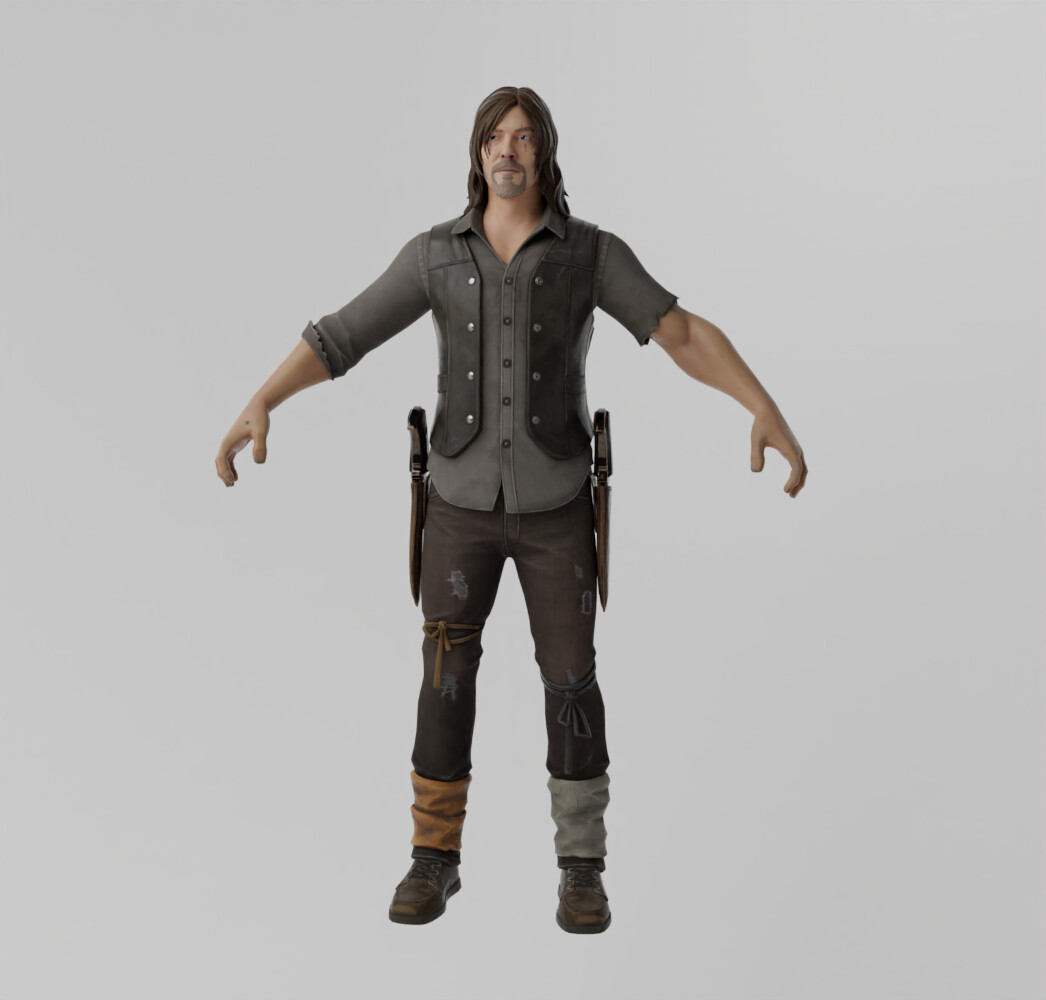 ArtStation - Daryl Dixon Lowpoly Rigged | Resources
