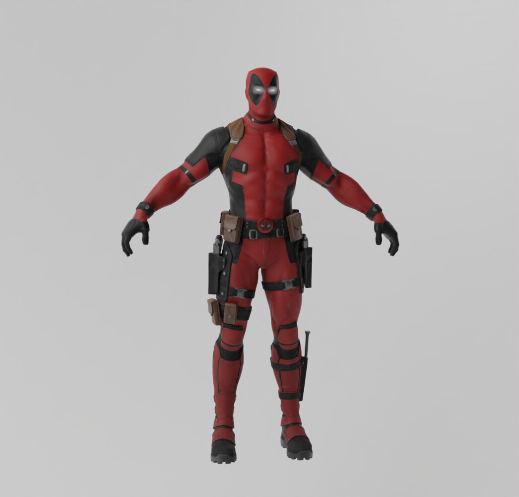 ArtStation - Deadpool Lowpoly Rigged | Resources