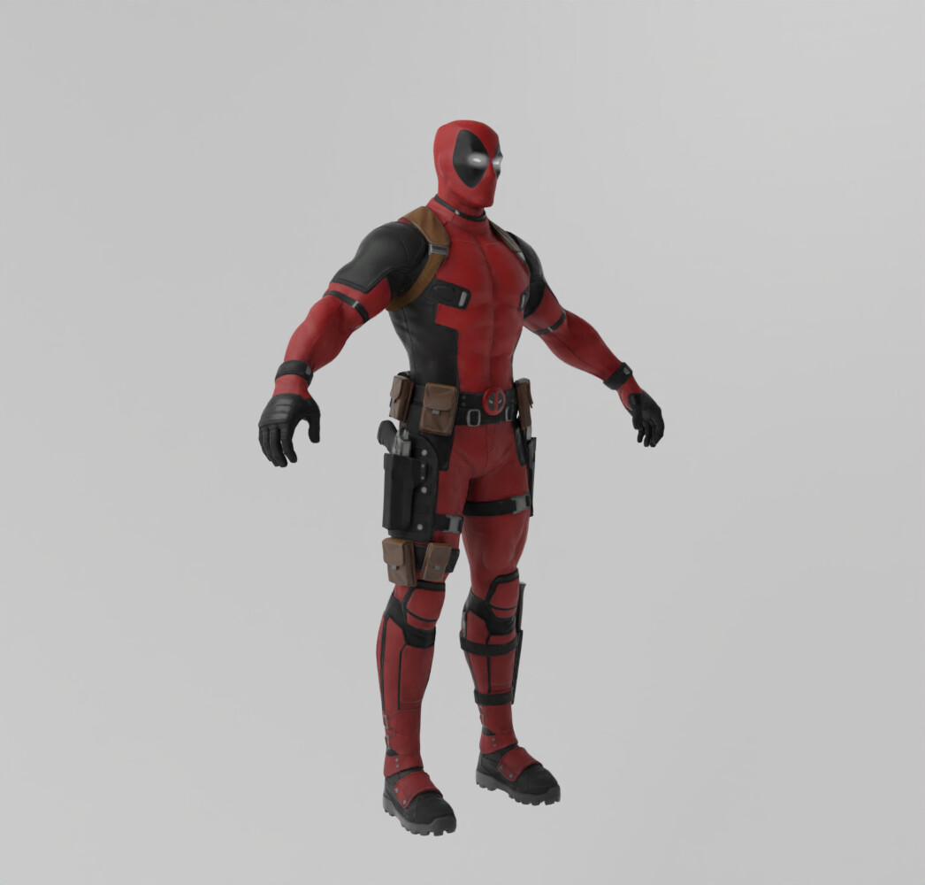 ArtStation - Deadpool Lowpoly Rigged | Resources