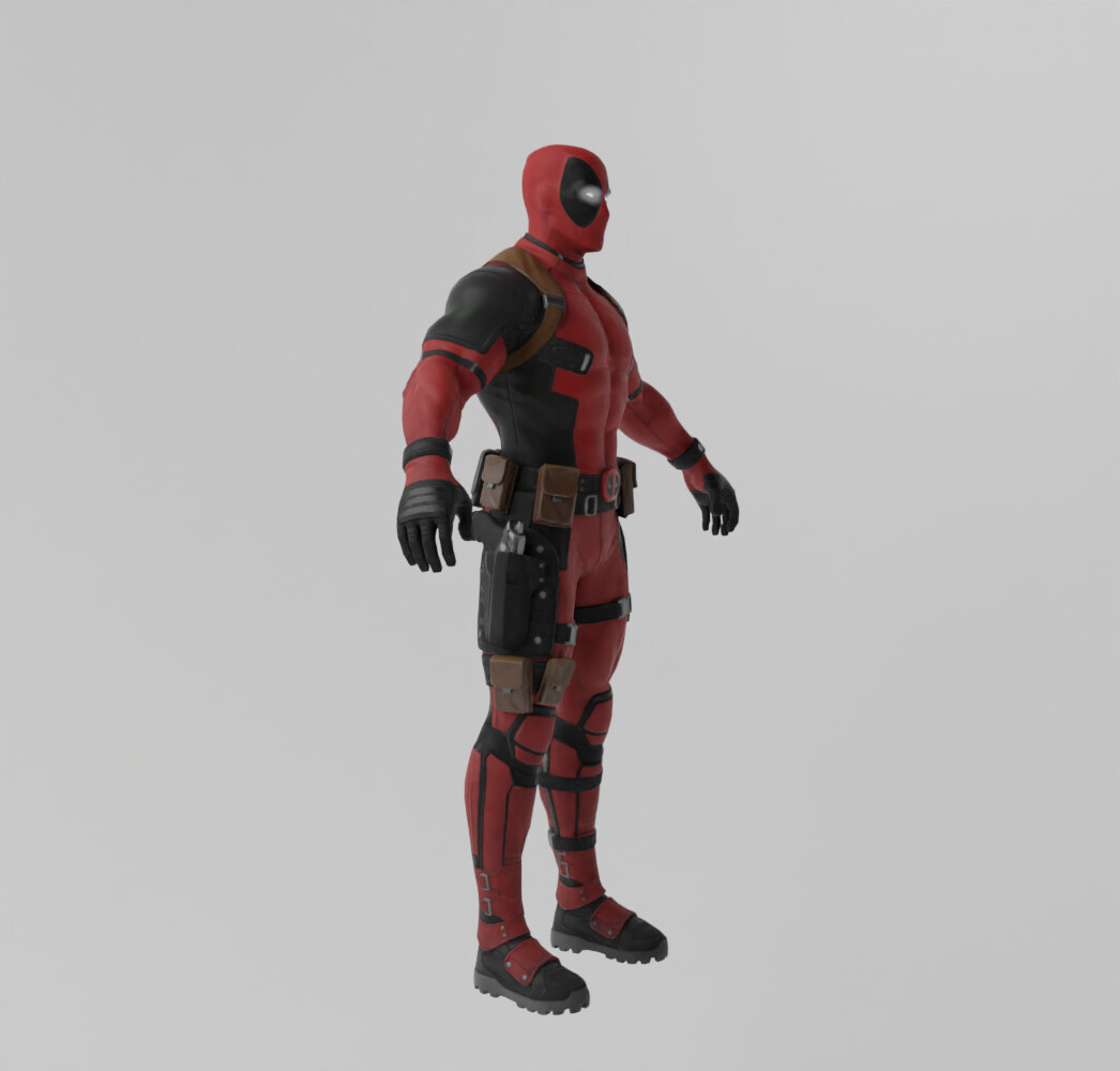 ArtStation - Deadpool Lowpoly Rigged | Resources