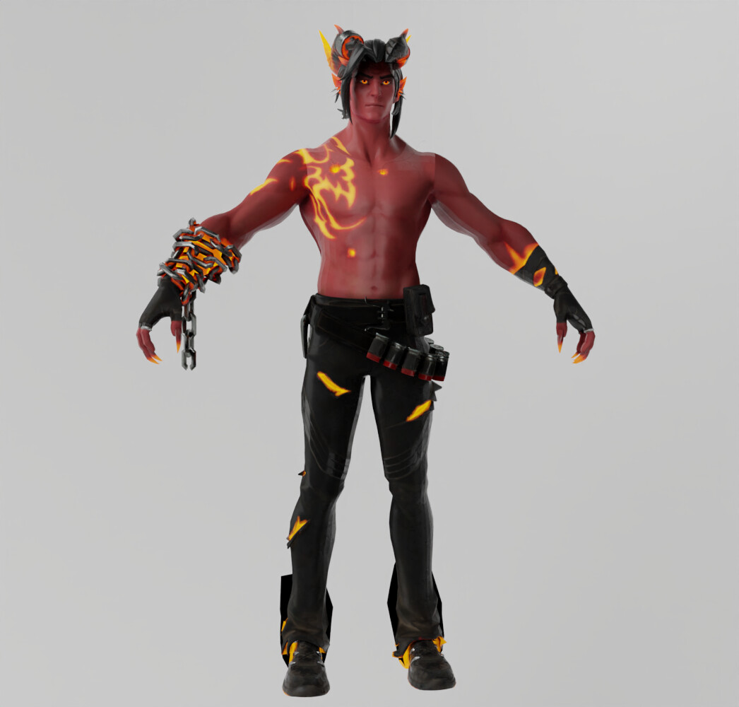 ArtStation - Evil Demon Lowpoly Rigged | Resources