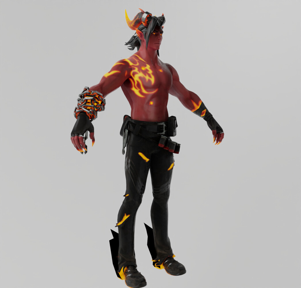 ArtStation - Evil Demon Lowpoly Rigged | Resources