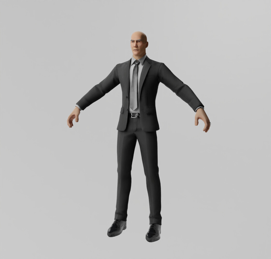 ArtStation - Hitman Lowpoly Rigged | Resources