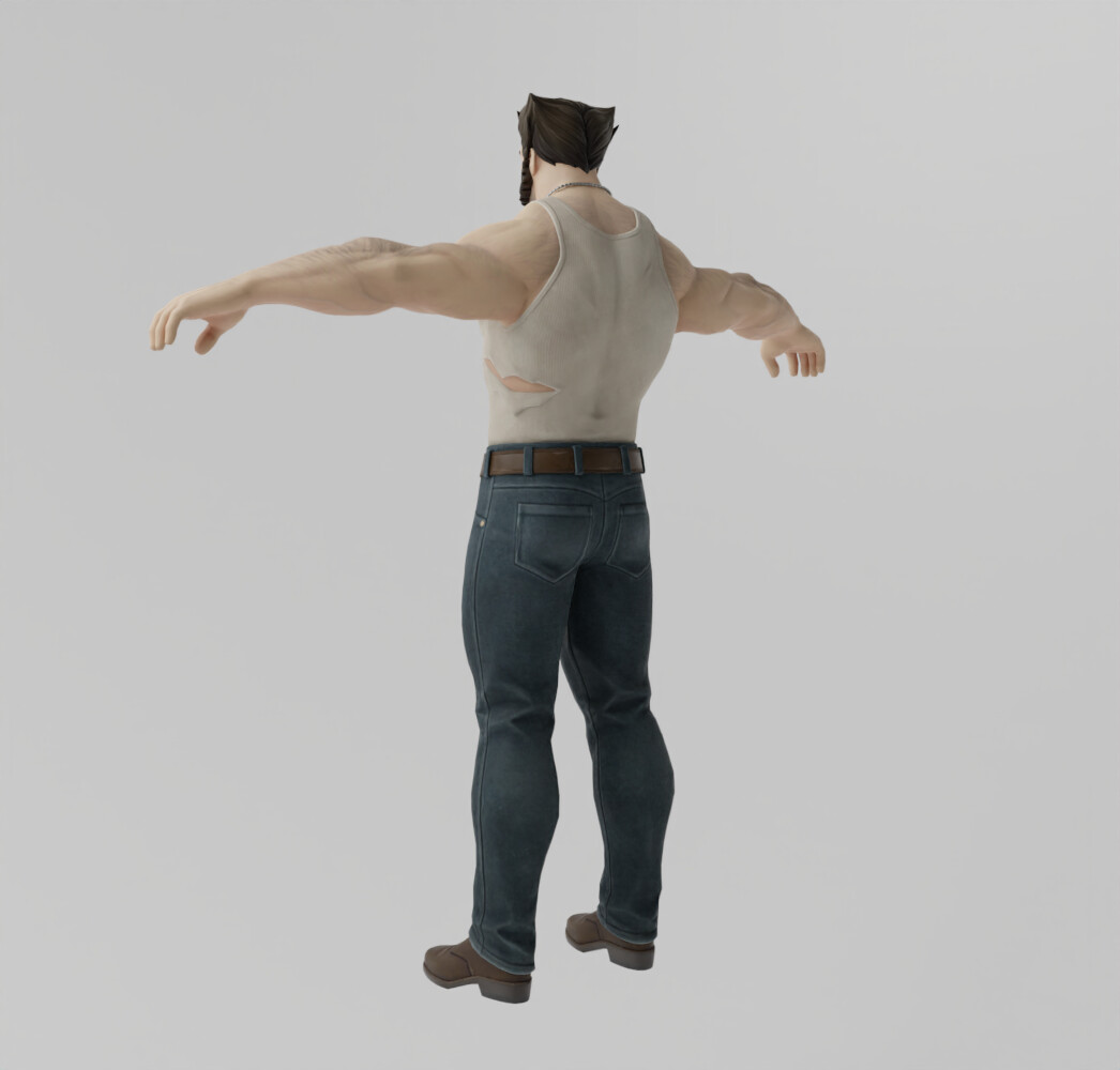 ArtStation - Logan Wolverine Lowpoly Rigged | Resources