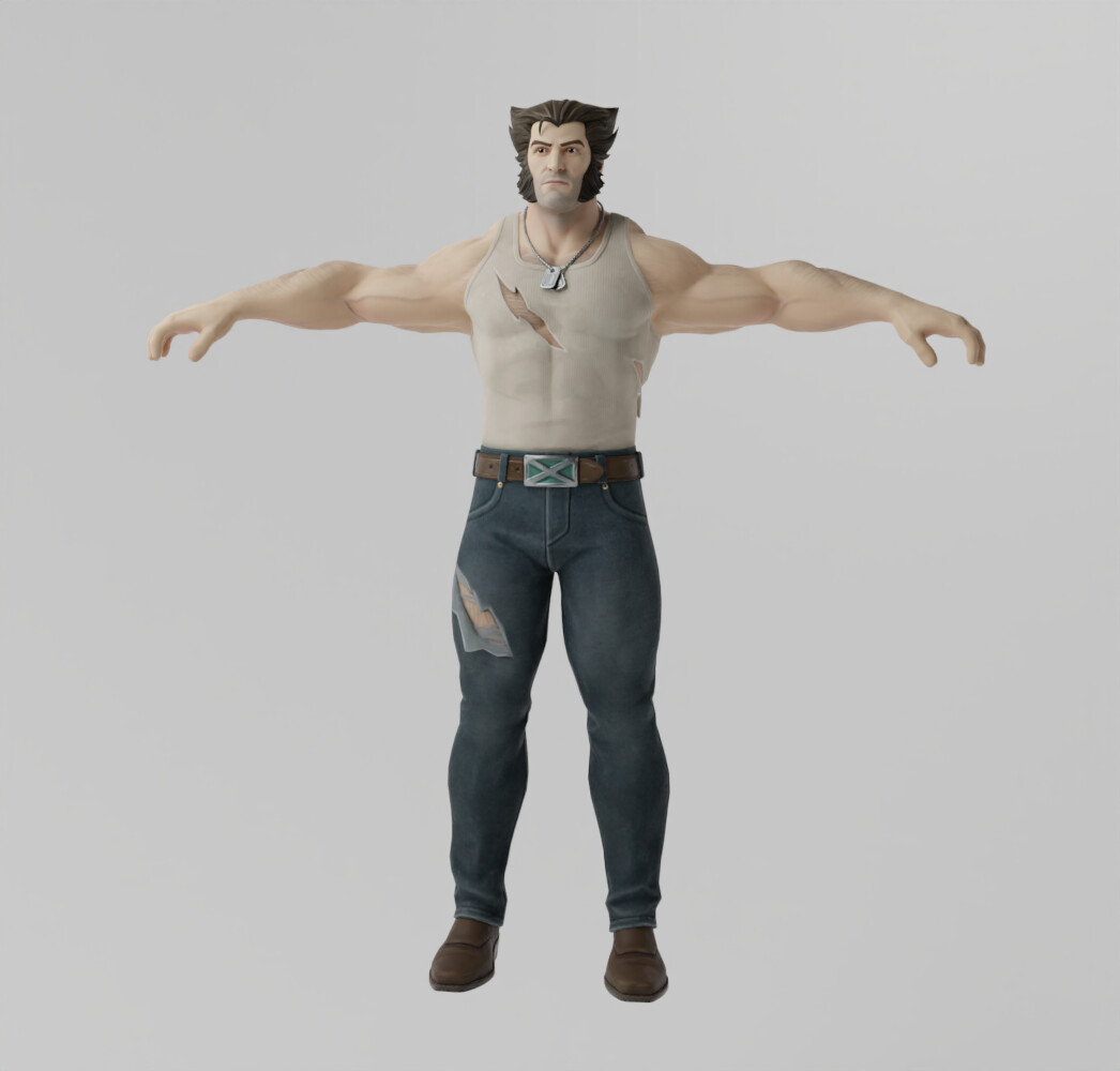 ArtStation - Logan Wolverine Lowpoly Rigged | Resources