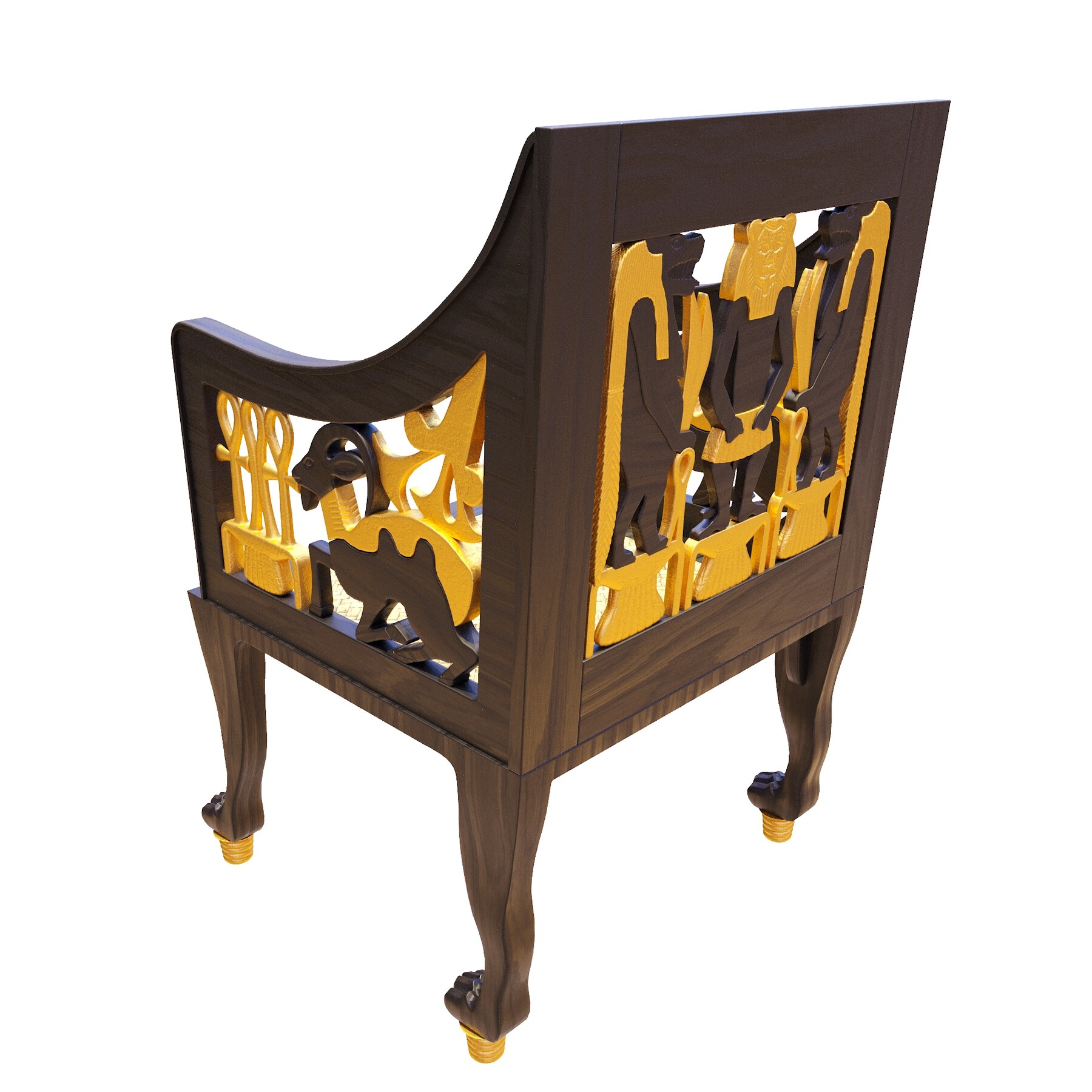 ArtStation - Egyptian Furniture - Yuya and Thuya Tomb Chair A | Resources