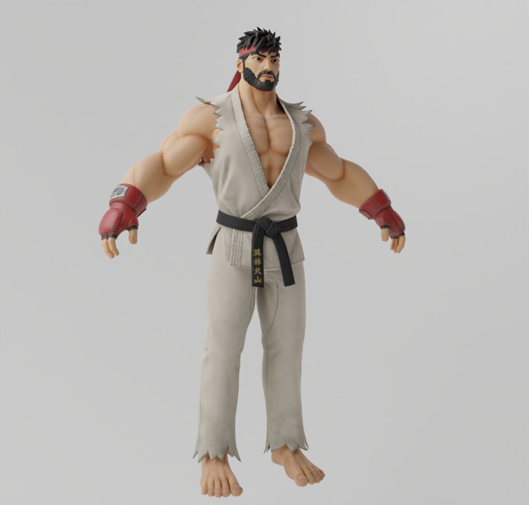 ArtStation - Ryu Lowpoly Rigged | Resources