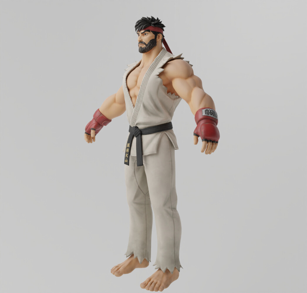 ArtStation - Ryu Lowpoly Rigged | Resources