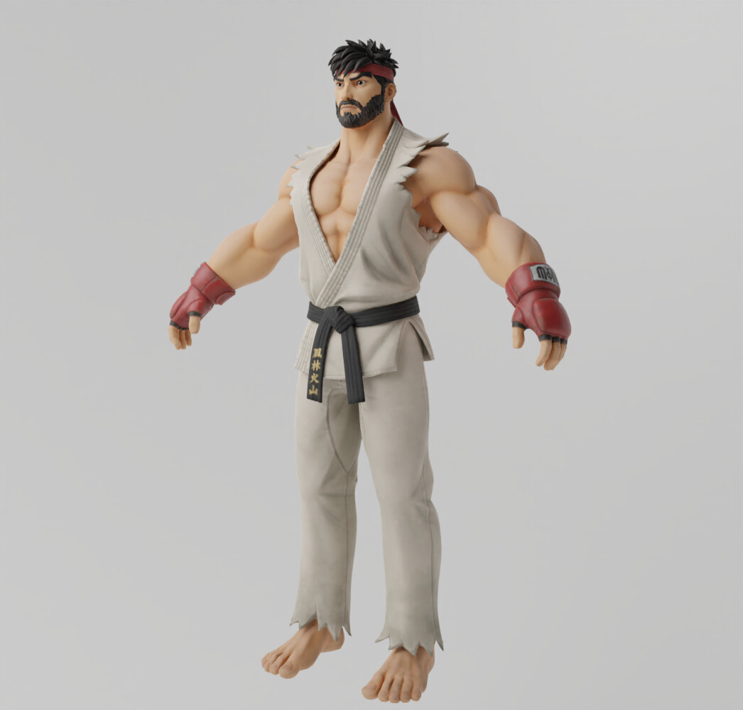 ArtStation - Ryu Lowpoly Rigged | Resources