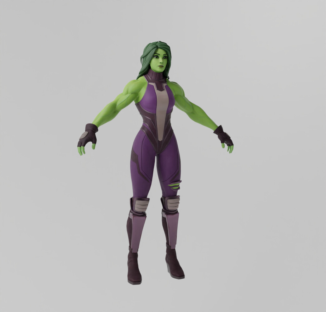 ArtStation - She Hulk Lowpoly Rigged | Resources
