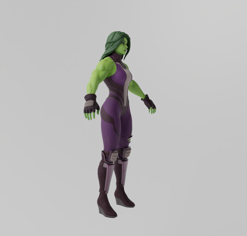 ArtStation - She Hulk Lowpoly Rigged | Resources