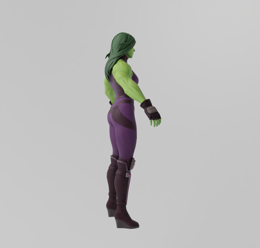 ArtStation - She Hulk Lowpoly Rigged | Resources