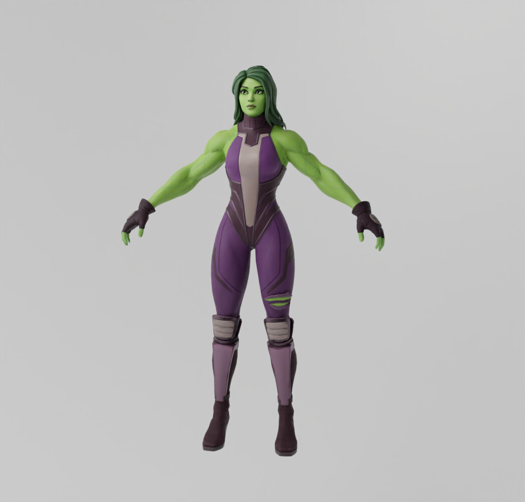 ArtStation - She Hulk Lowpoly Rigged | Resources
