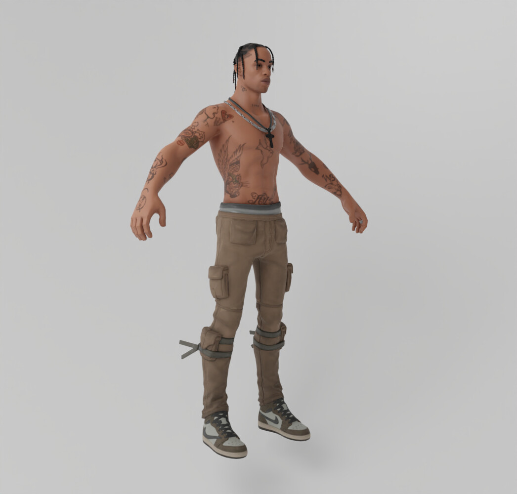 ArtStation - Travis Scott Lowpoly Rigged | Resources