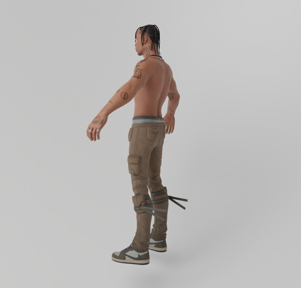 ArtStation - Travis Scott Lowpoly Rigged | Resources