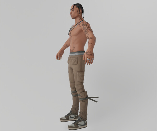 ArtStation - Travis Scott Lowpoly Rigged | Resources
