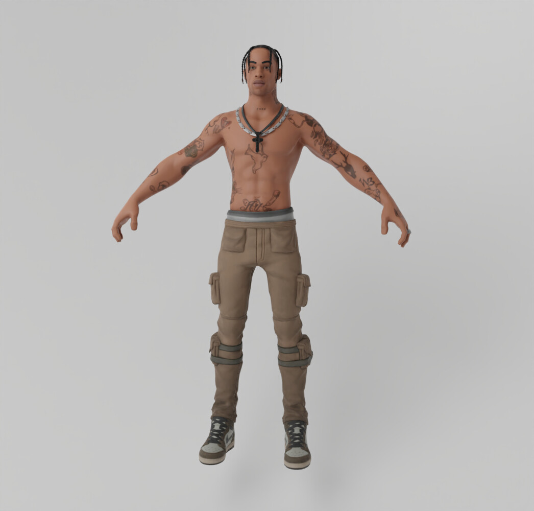 ArtStation - Travis Scott Lowpoly Rigged | Resources