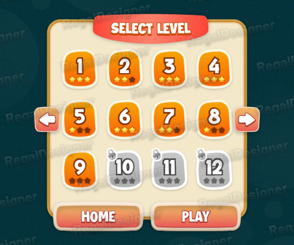 ArtStation - Game UI Kit In Cartoon Style | Game Assets