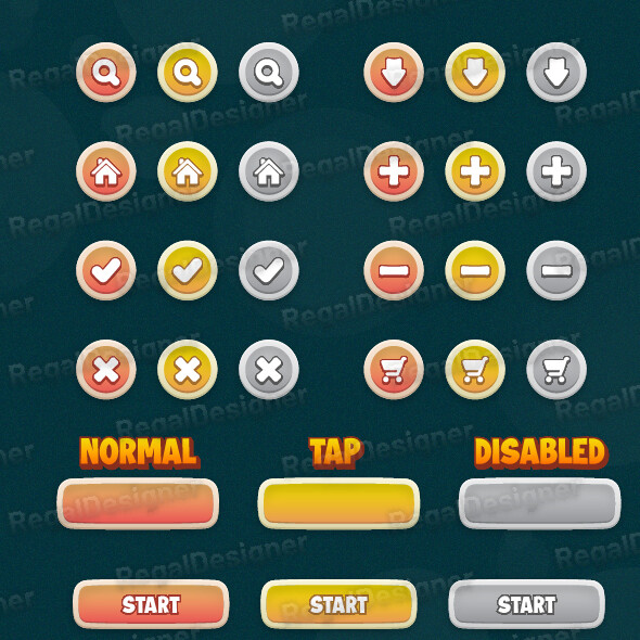 ArtStation - Game UI Kit In Cartoon Style | Game Assets