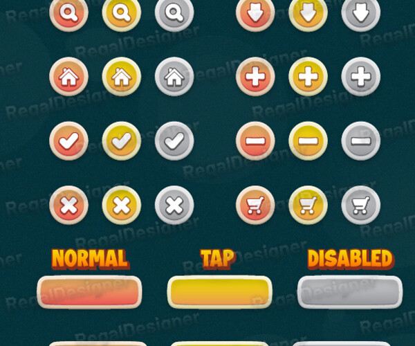 ArtStation - Game UI Kit In Cartoon Style | Game Assets