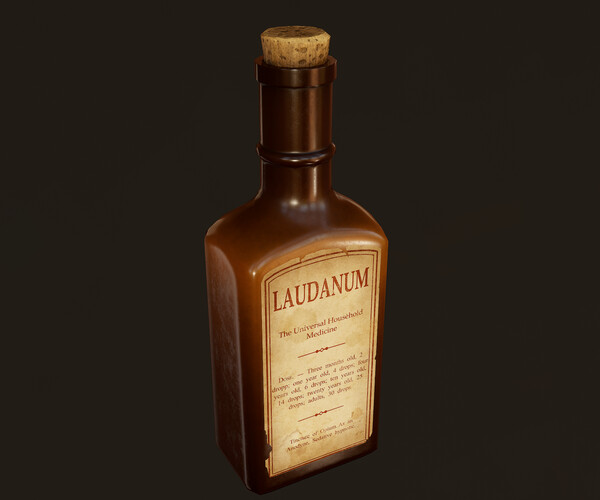 ArtStation - Antique Poison Bottle | Medical Bottle | Game Assets