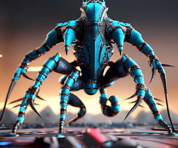 ArtStation - Alien insectoid robots race (pack #2: 84 characters ...