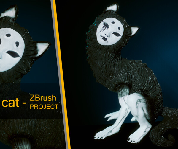 ArtStation - Mystic cat - ZBrush project, obj + subtool. | Resources