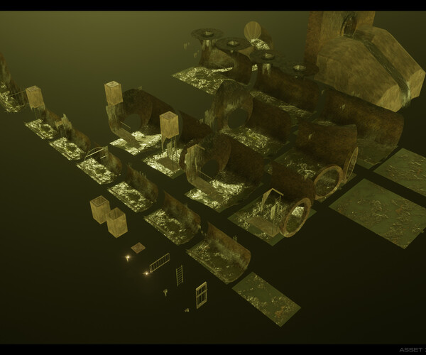 ArtStation - London Sewer Modular Pack | Game Assets