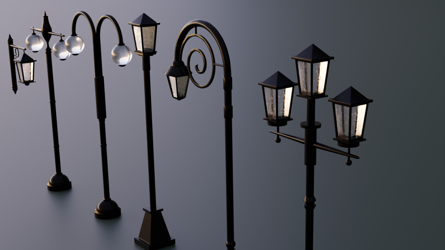 ArtStation - Street Lamps | Game Assets