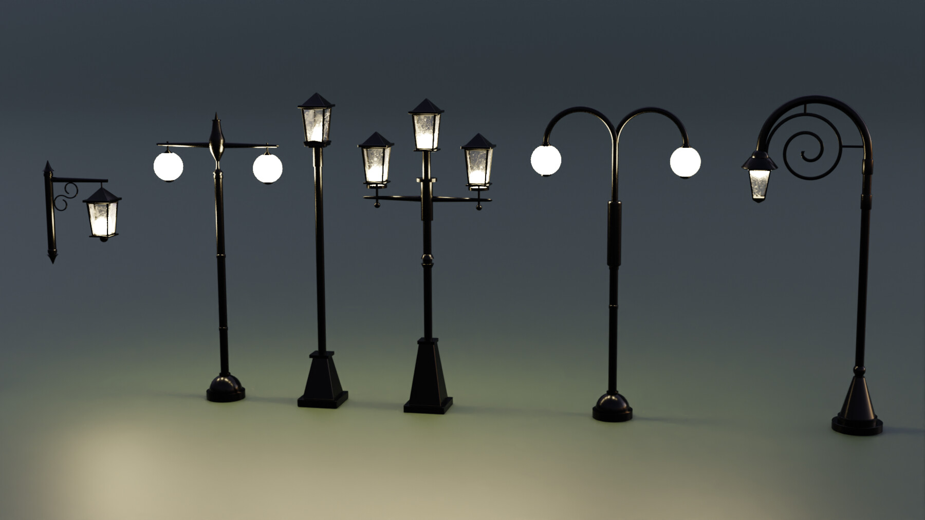 ArtStation - Street Lamps | Game Assets