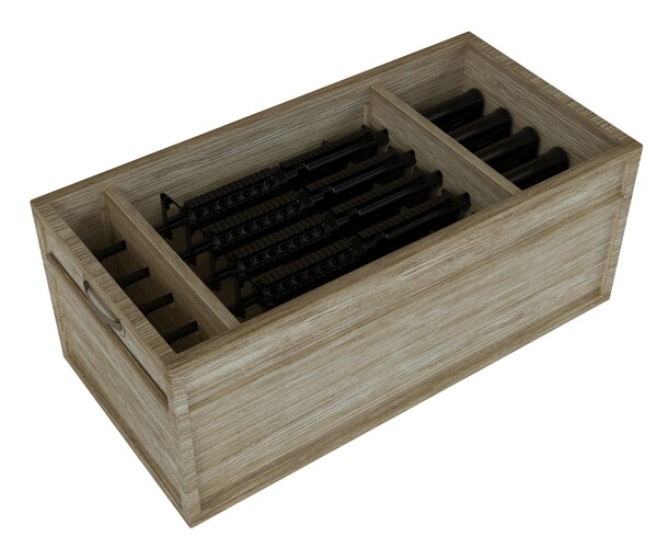 ArtStation - M4 Rifle Transport Wood Box | Game Assets