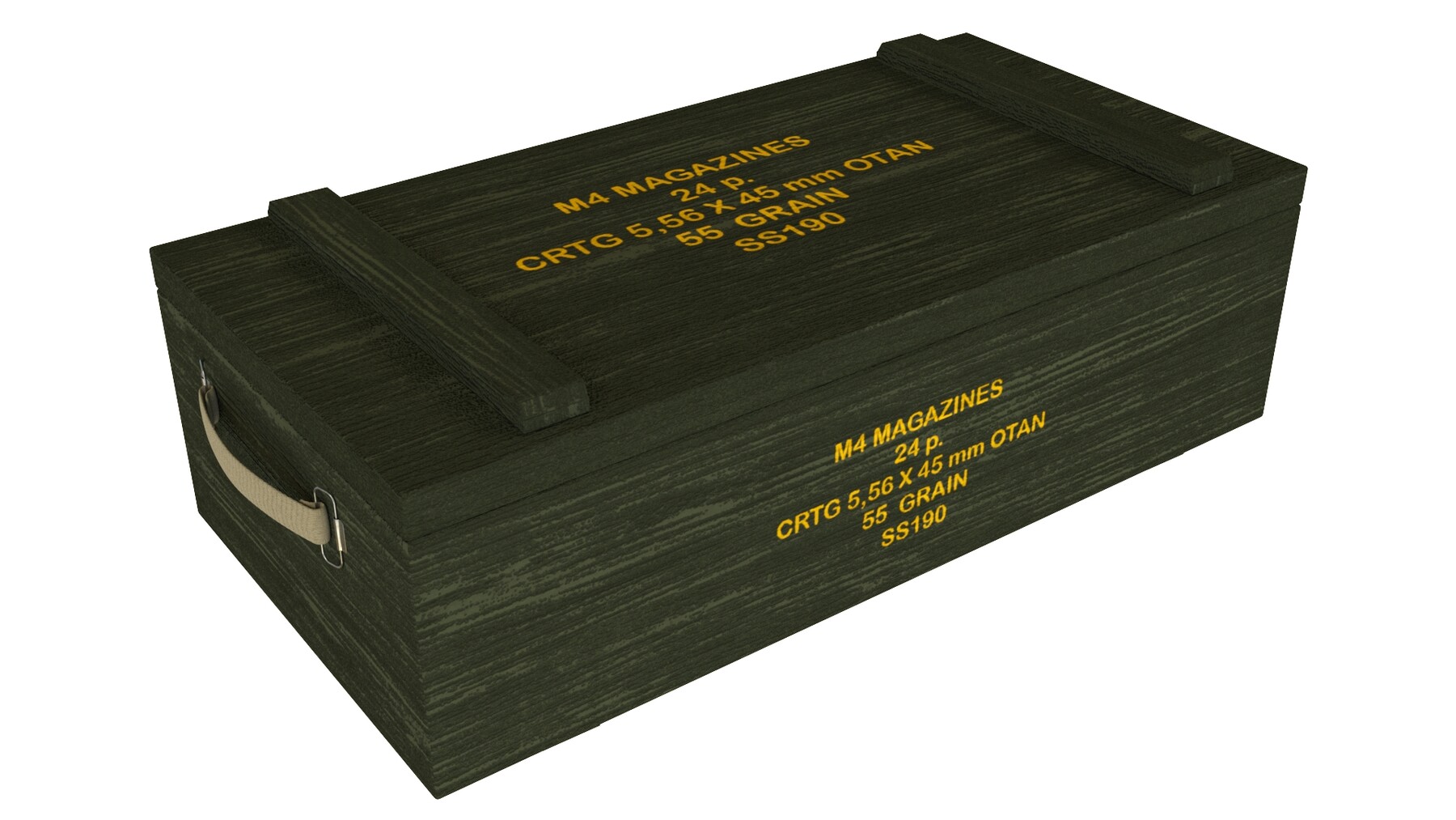 ArtStation - M4 Magazines Transport Wood Box | Game Assets