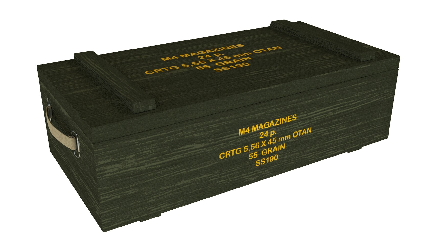 ArtStation - M4 Magazines Transport Wood Box | Game Assets