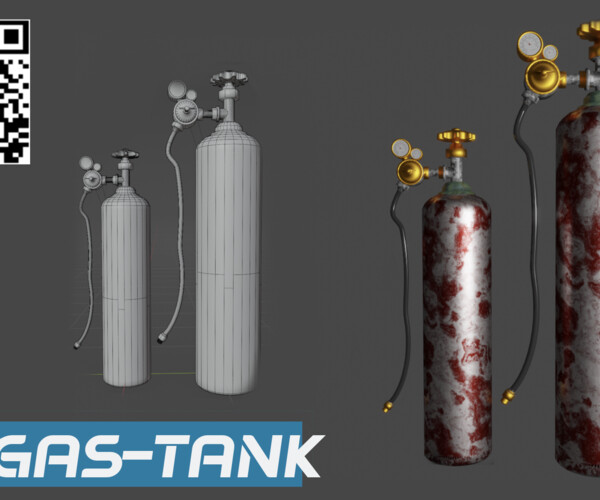 ArtStation - 3D Gas tank | Game Assets