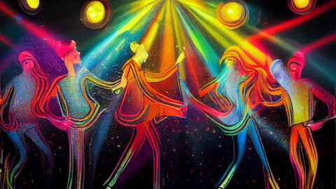 ArtStation - "New York Nights" Modern Club Disco Art | Artworks