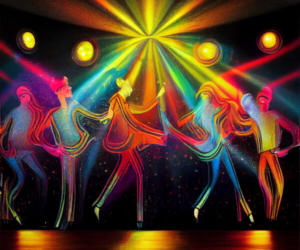 ArtStation - "New York Nights" Modern Club Disco Art | Artworks