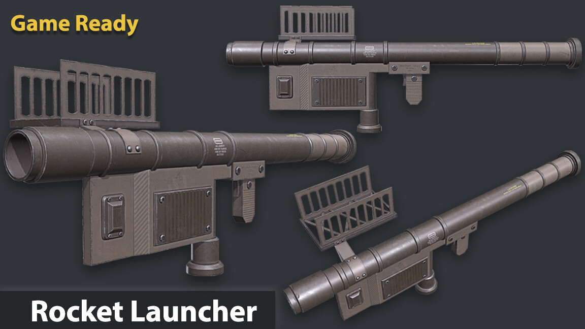 ArtStation - Rocket Launcher Game Ready 3 | Game Assets