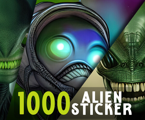 Artstation 1000 Alien Sticker Artworks