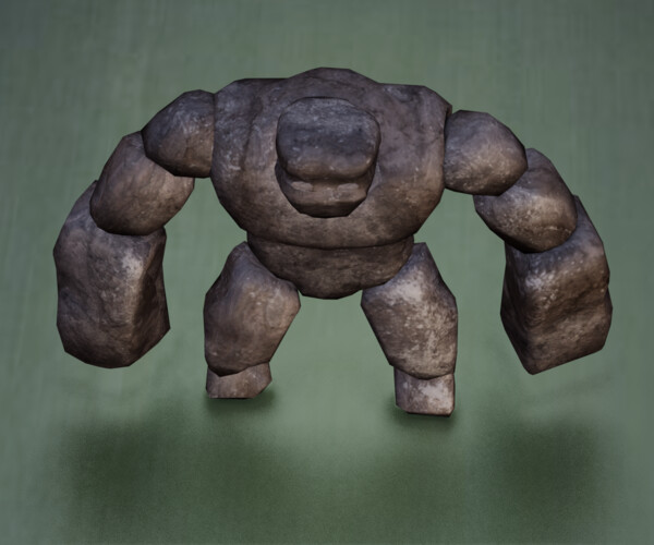 ArtStation - STONE GIANT LOW POLY GAME READY | Game Assets