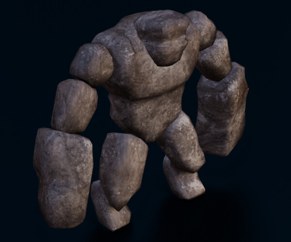 ArtStation - STONE GIANT LOW POLY GAME READY | Game Assets