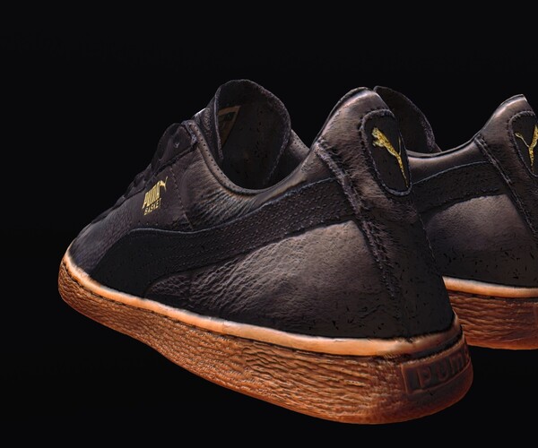 ArtStation - Puma Basket Low Leather Shoes Low-poly | Game Assets