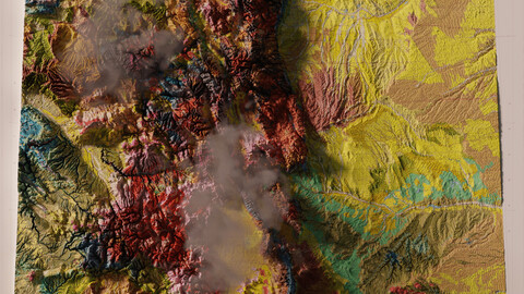 ArtStation - 3D Geologic Map of Colorado | Artworks