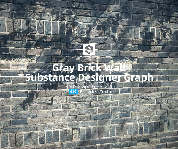 ArtStation - Gray Brick Wall Material | Substance Designer Graph ...