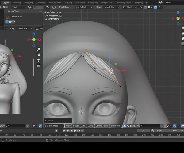 ArtStation - 2D Drawing to 3D Character Modeling | Blender process for ...
